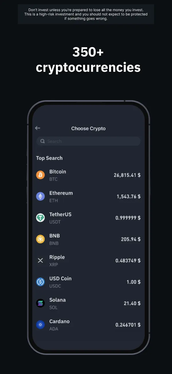 Binance app for iOS on the BuildStore | BuildStore